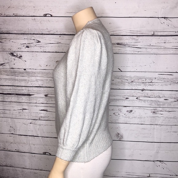 Vylette | Sweaters | Vylette Nwt Size Xxl Gray W Metallic Silver Puff ...